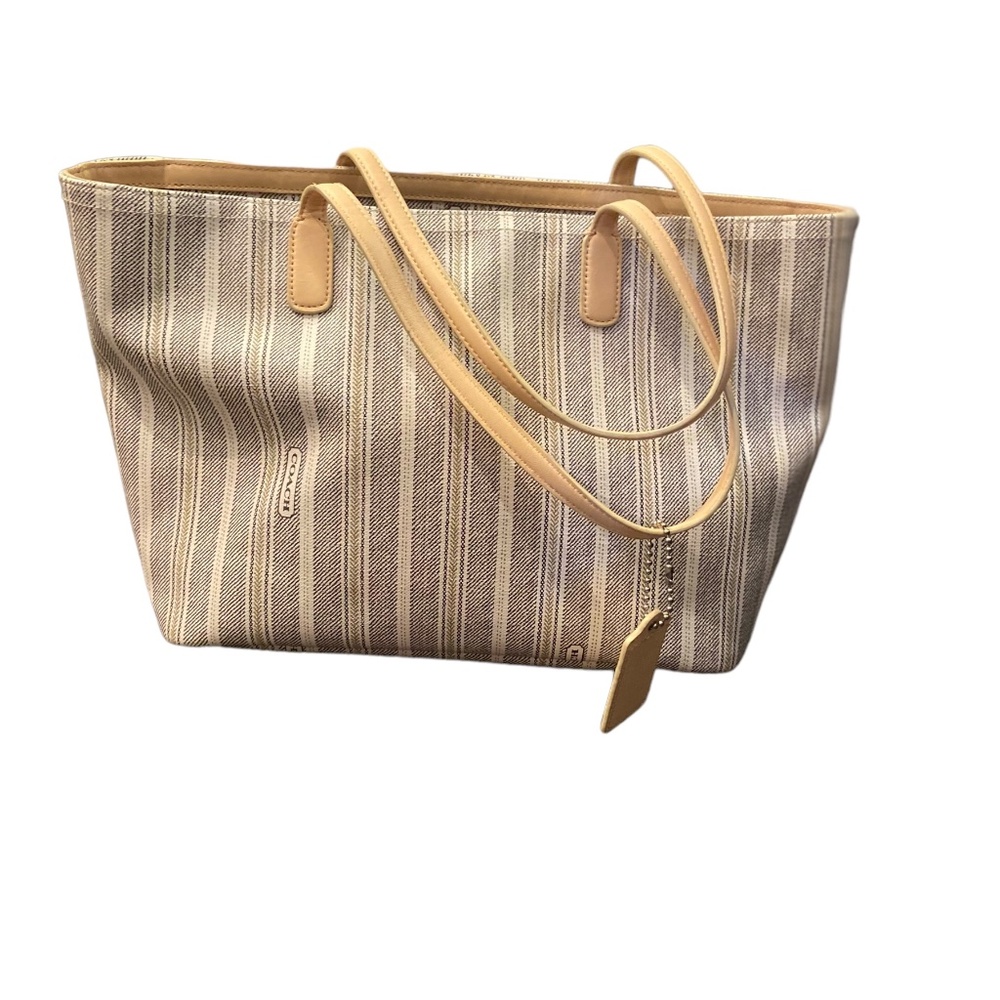 Coach Legacy Weekend Ticking Stripe Tote - Gem